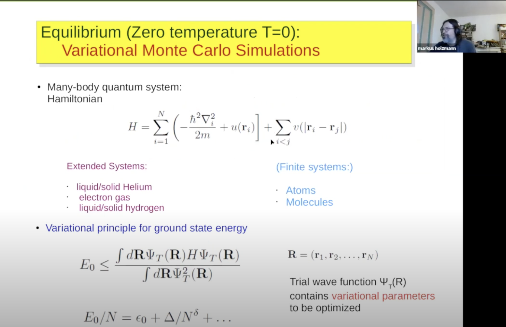 Markus Holzmann Iterative Backflow Renormalization A Non Linear